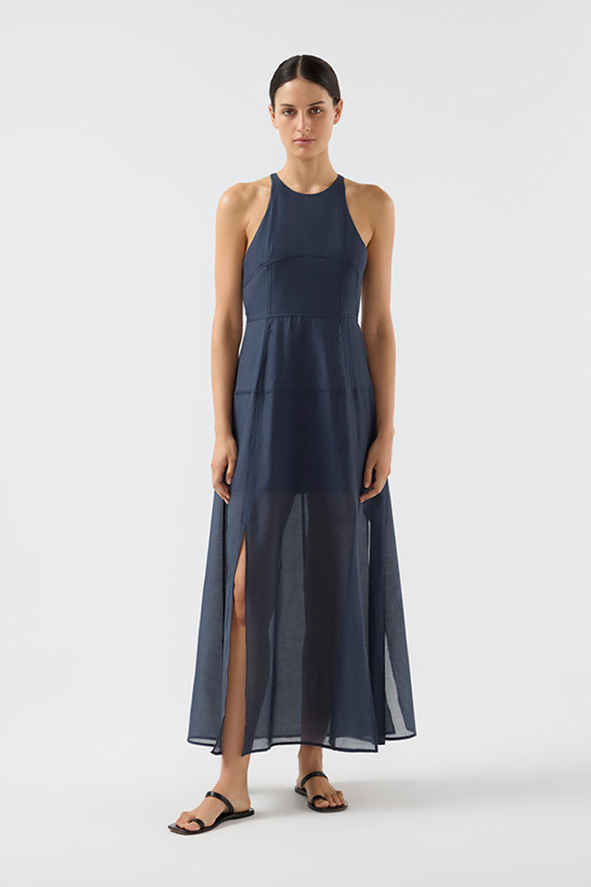 Modern Rounded Neck Resort Dress | Tolo Maxi | by Bird & Knoll